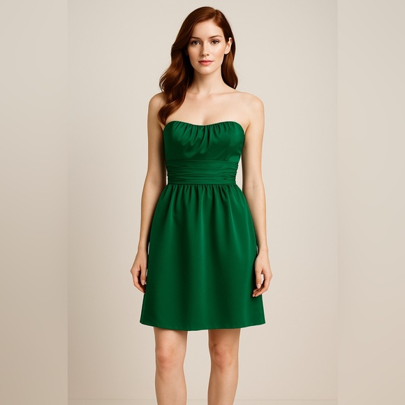 Alfred Angelo | Dresses | Alfred Angelo Emerald Green Strapless Ruched ...